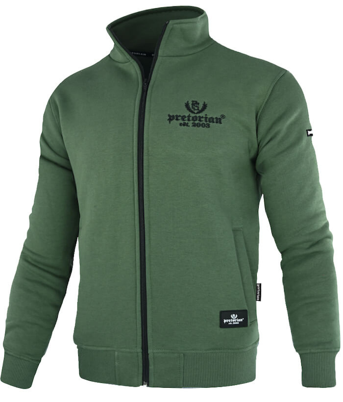 Bluza PRETORIAN LOGO EST. 2003 oliwkowa stójka oliwkowy | Men's ...