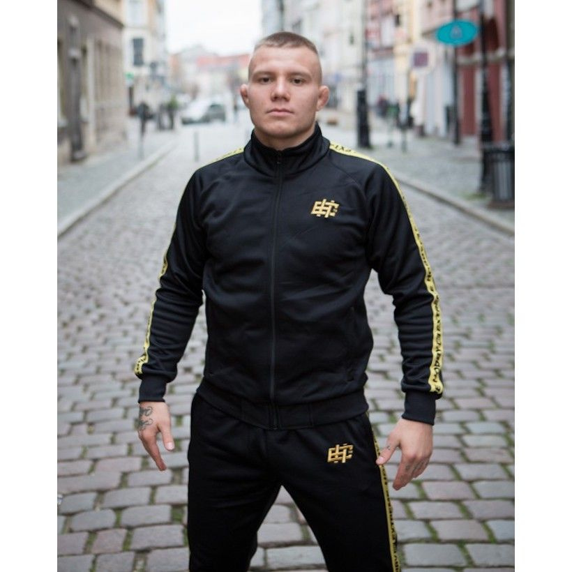 Komplet dresowy EXTREME HOBBY STYLE stójka czarno/złoty CZARNY-ZŁOTY ...