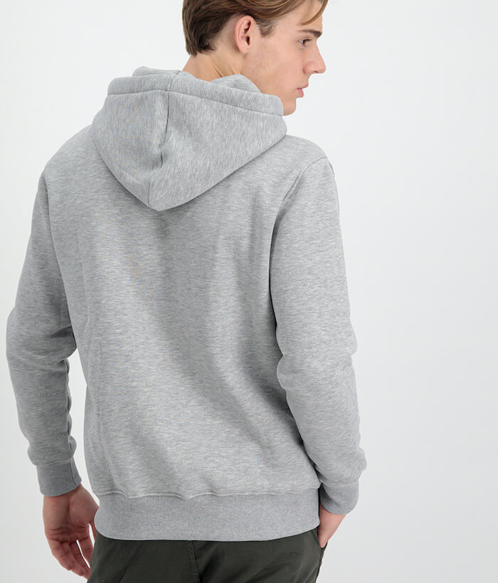 Bluza ALPHA INDUSTRIES SMALL LOGO szara kaptur 196318 17 szary | Męskie ...