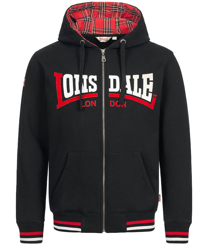Bluza LONSDALE NATEBY czarna rozpinana | Men's \ Sweatshirts \ Hoodies ...